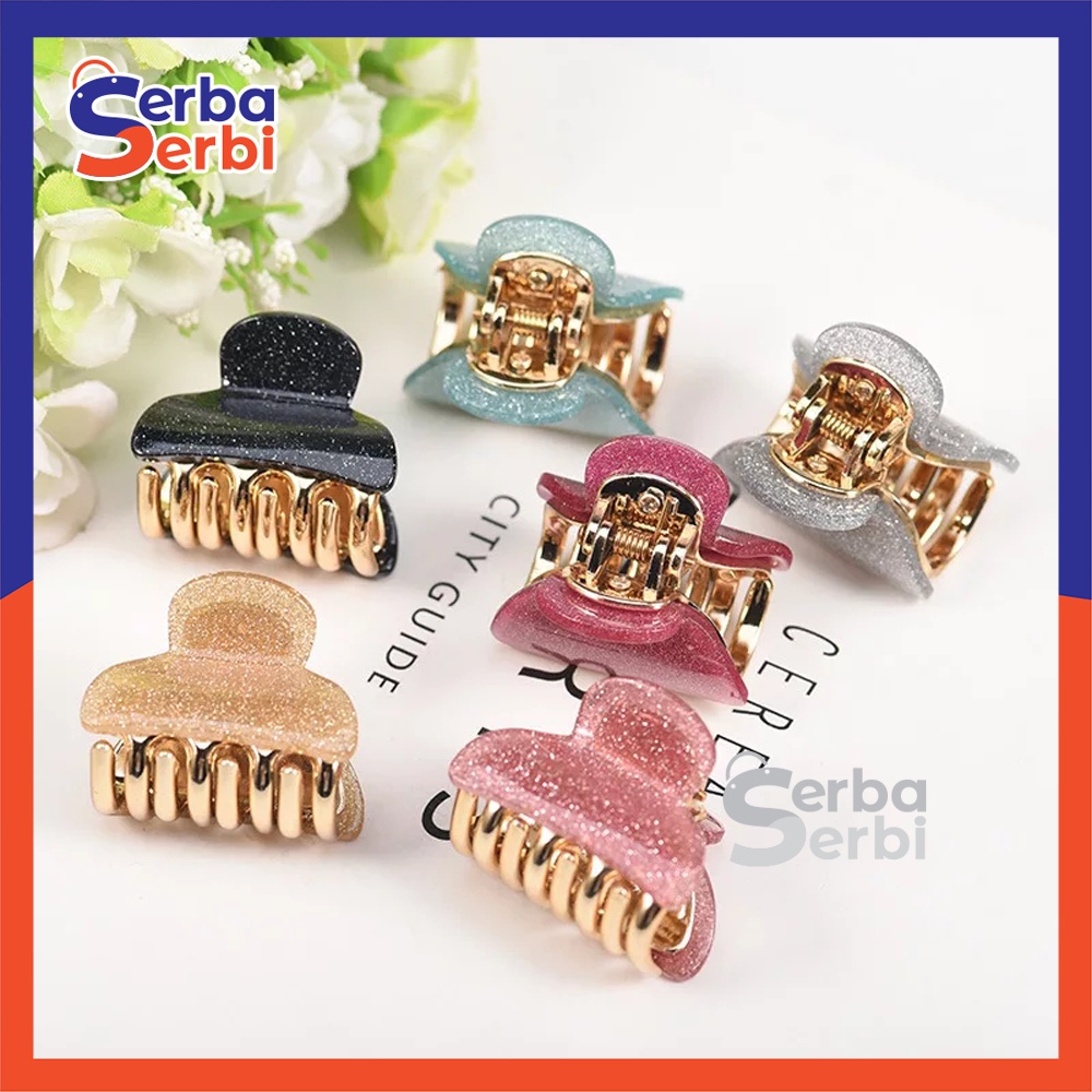 Jual SerbaSerbiGrosir - Jepit Rambut Jedai Korea Motif Glitter Gold ...