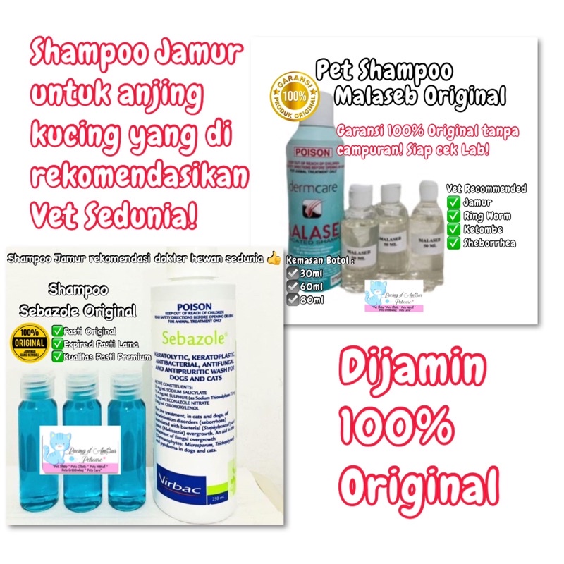 Jual Shampoo Sebazole sebazol Poison Malaseb Davis Garansi Original ...