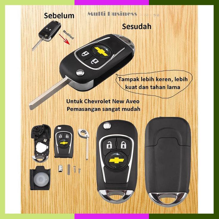 Jual Kunci Modified Flip Folding Car Key For Chevrolet Aveo / Spin ...