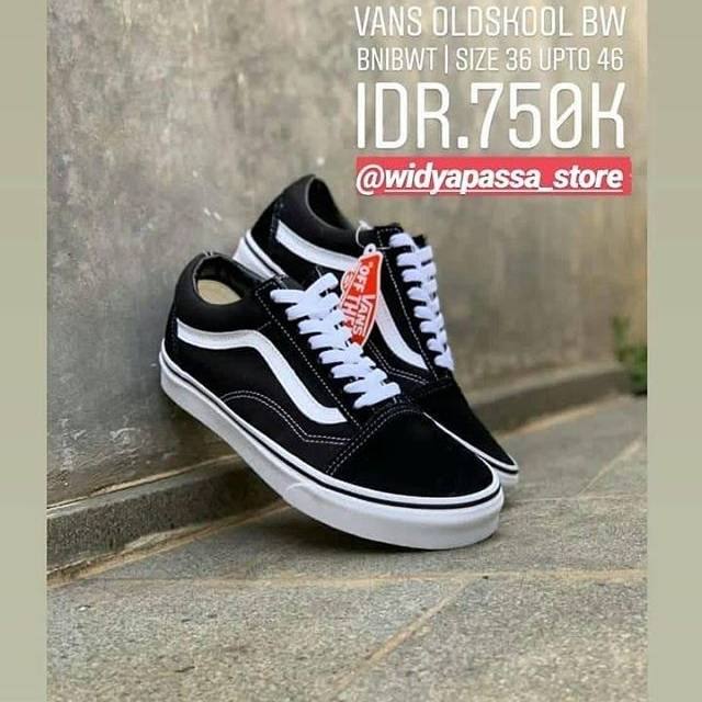 Jual Vans Oldskool Black white | Shopee Indonesia