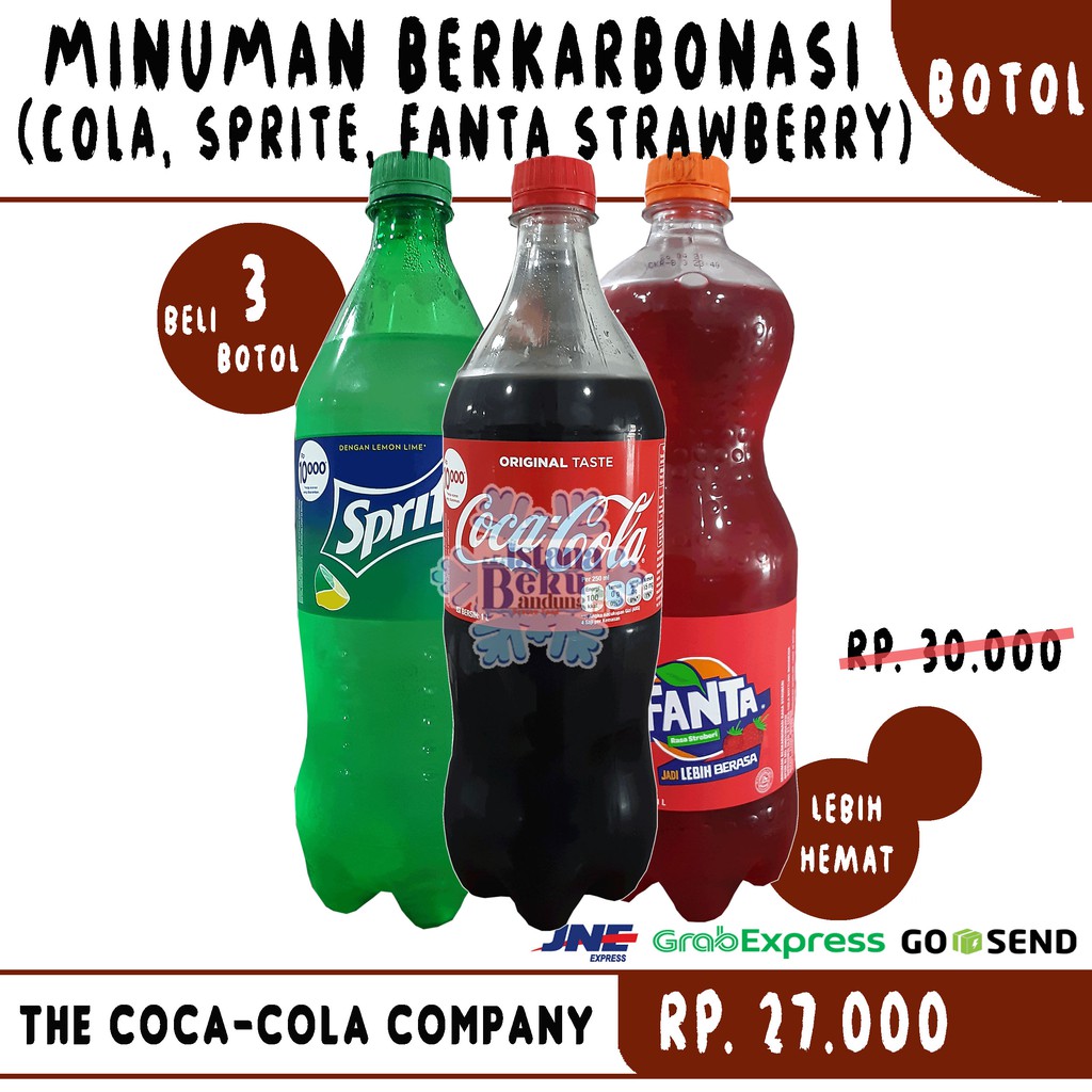 Jual PROMO !!! MIX COCA-COLA, SPRITE, FANTA STRAWBERRY 1L | Shopee ...