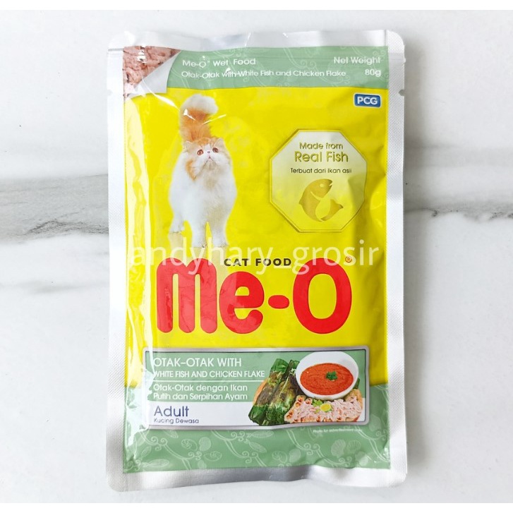 Jual Me-o Pouch 80Gram Makanan Saset/Sachet Basah Kucing MeO Me O Cat ...