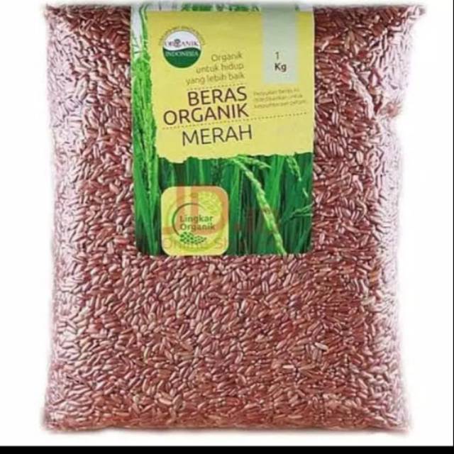 Jual Beras merah organik 1 kg/beras sehat/beras coklat/beras mix/beras ...