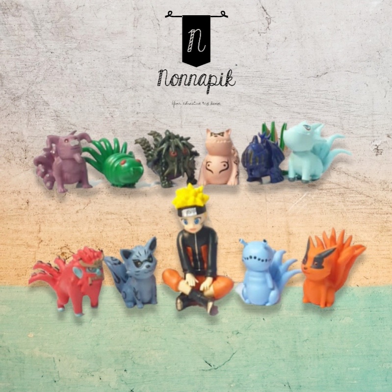 Jual Action Figure Naruto Tailed Beast Biju Kyuubi set 11 pcs | Shopee ...
