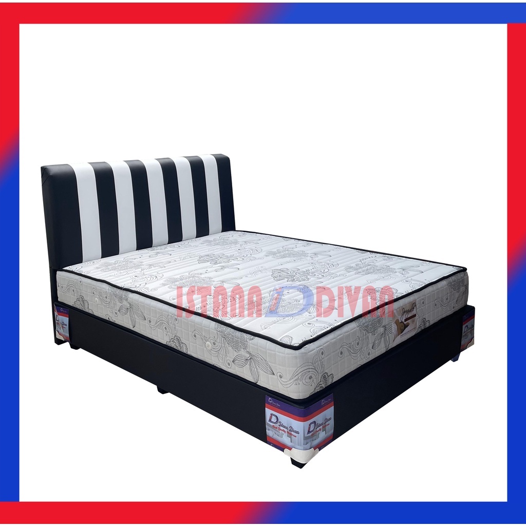 Jual Divan dipan sandaran tempat tidur fullset kasur springbed | Shopee ...