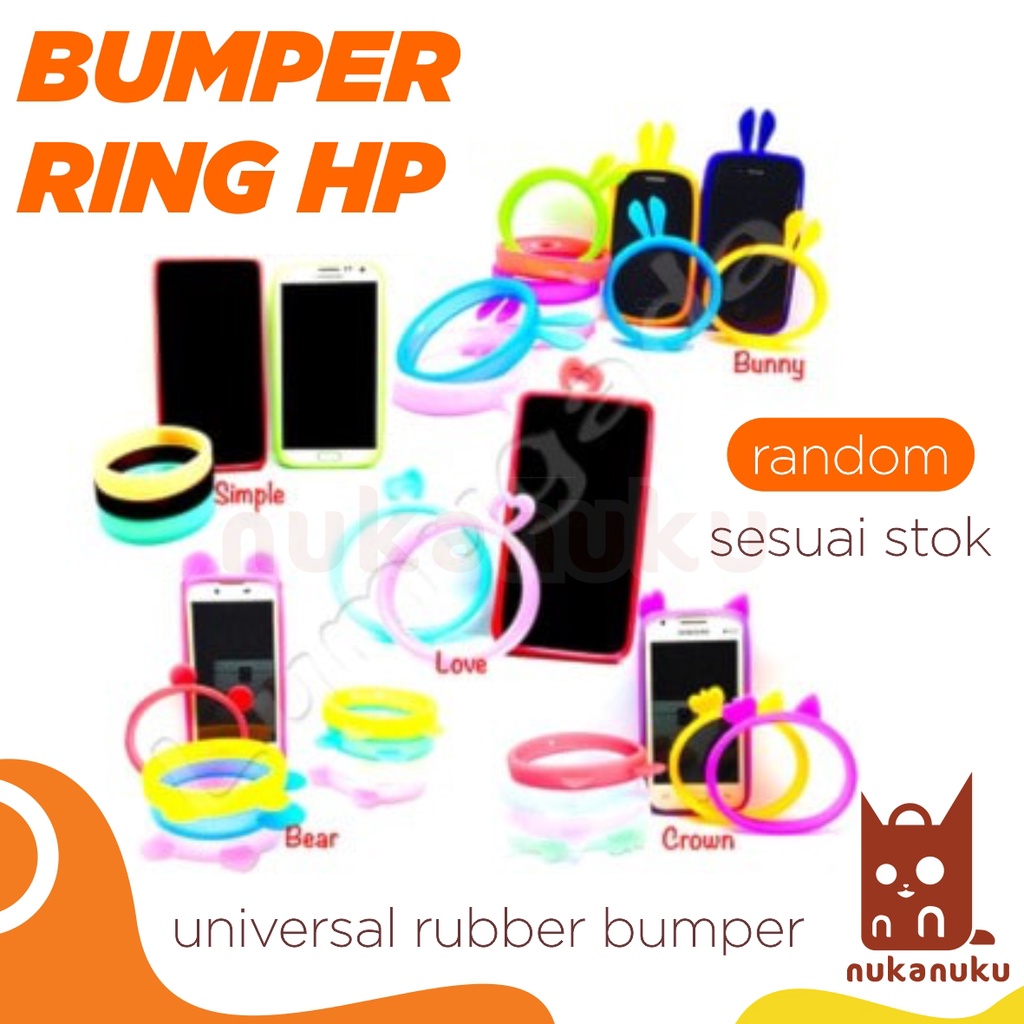 Jual NUKANUKU - Bumper HP / Bumper Ring HP Silicon 1 warna / Bumper ...