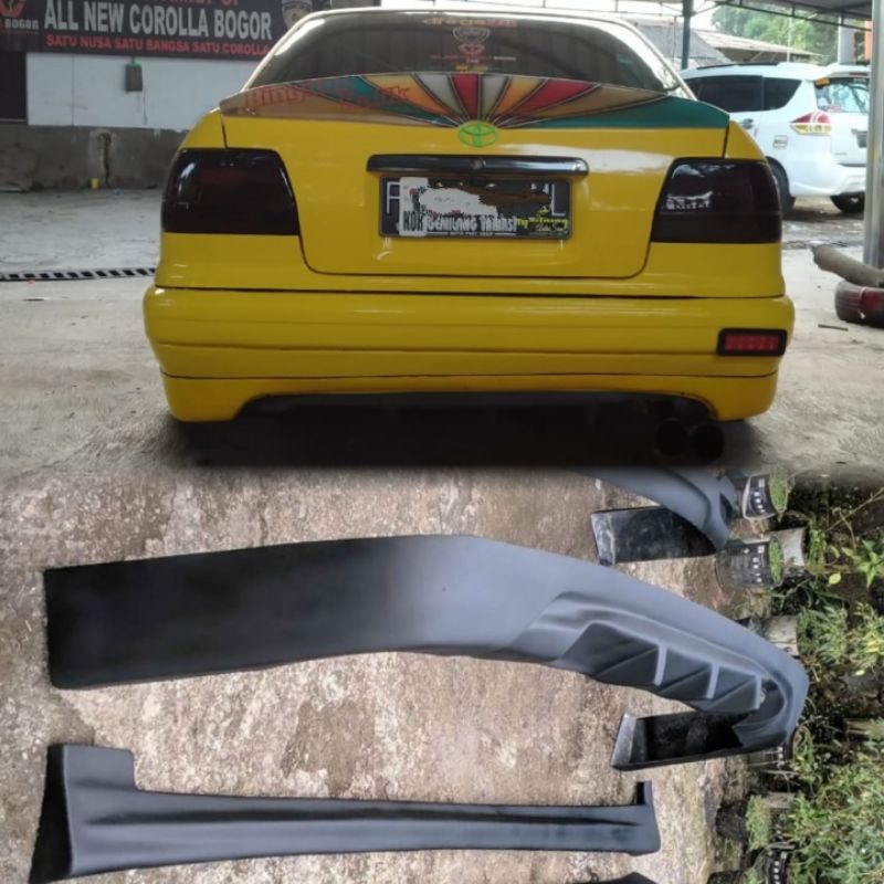 Jual bodykit all new corolla samping kiri-kanan dan belakang ae111 ...