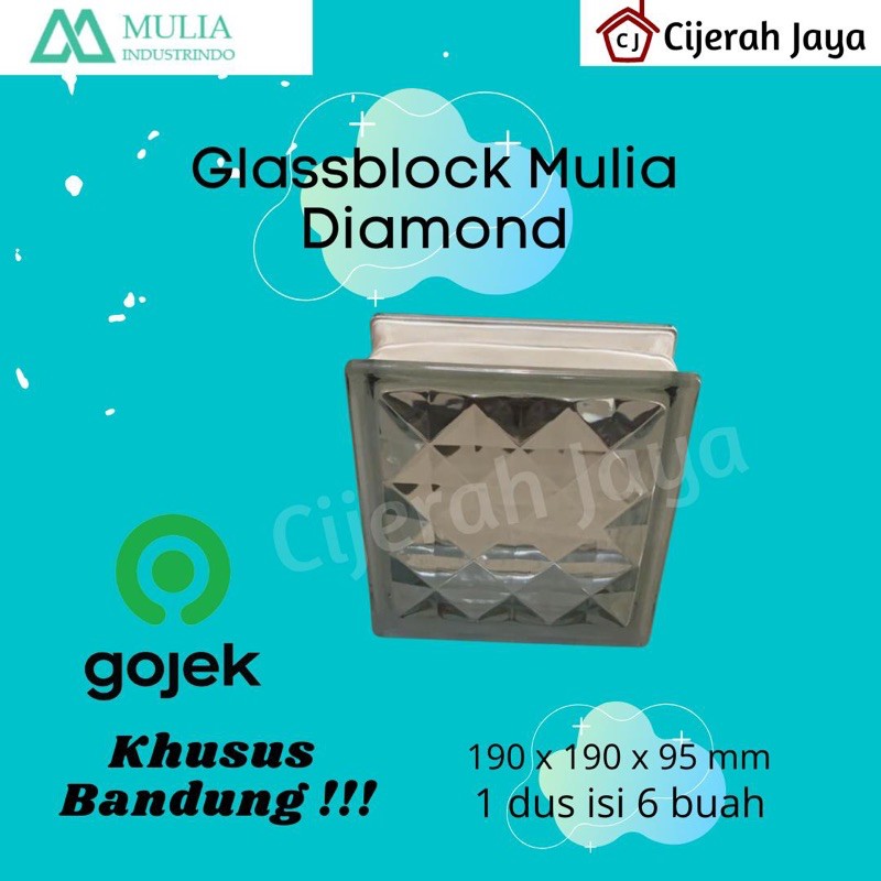 Jual Glassblok Mulia DIAMOND / Glasblok Glassblock Kaca Mulia GOJEK ...