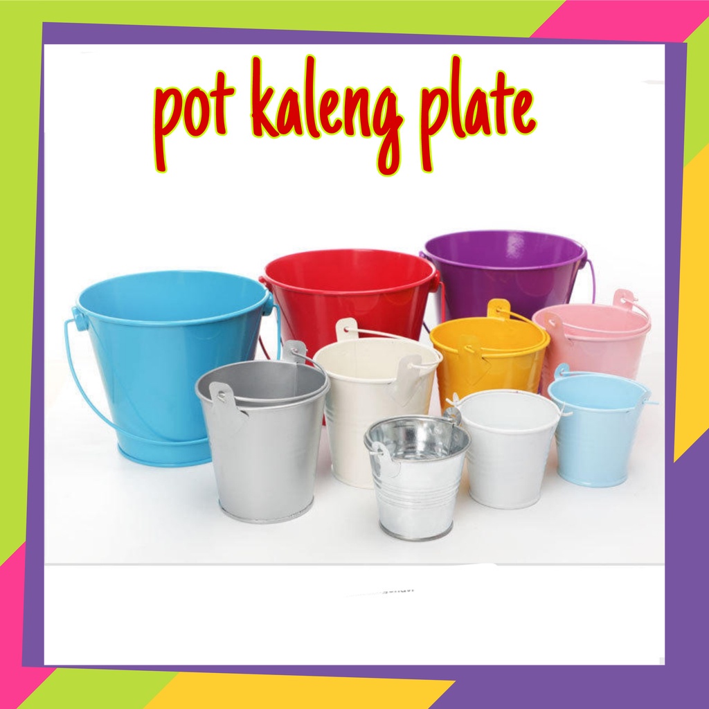 Jual 193D1 / Vas bunga kaleng No.1 s/d 3 shabby chic gaya Nordic / Pot ...