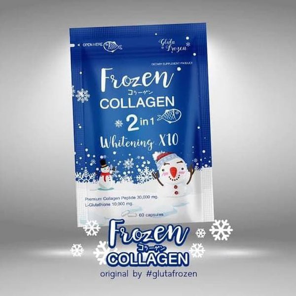 Jual Frozen Collagen 9,000mg 2 in 1 Whitening X10 isi 60 Capsules 100% ...