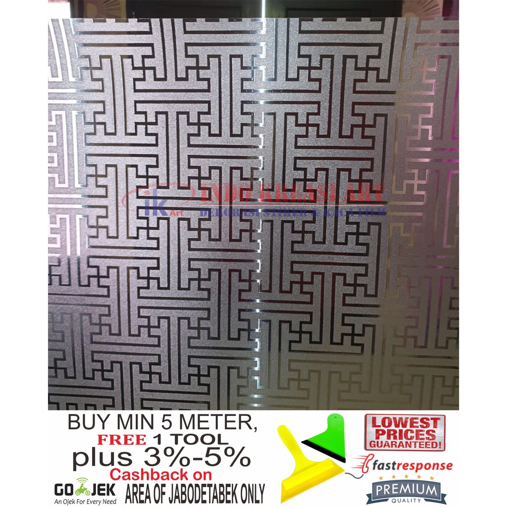 Jual STIKER KACA STICKER KACA MOTIF BATIK GLITTER PELAPIS KACA JENDELA ...