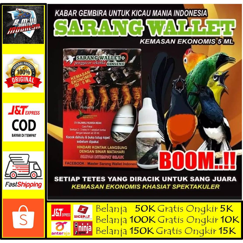 Jual Vitamin Burung Sarang Wallet 5ml Kemasan Ekonomis | Shopee Indonesia