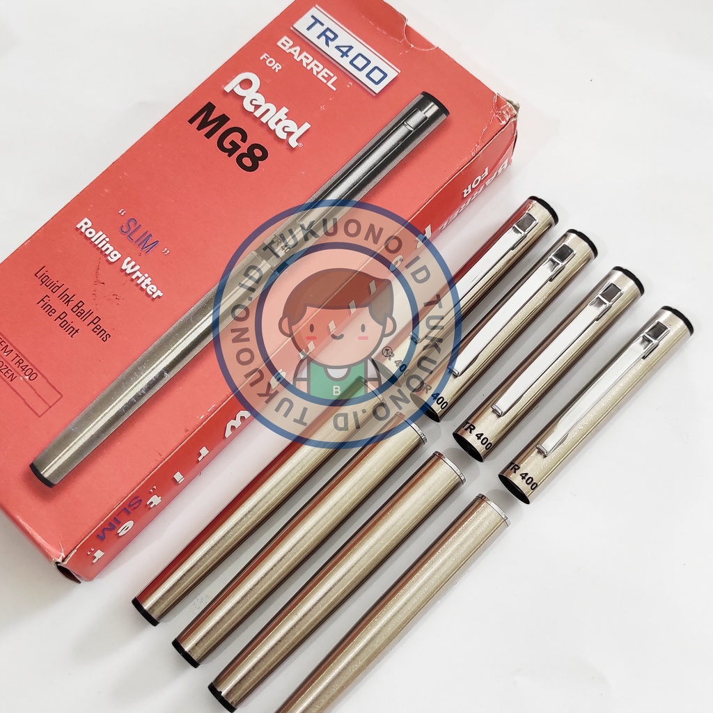 Jual PENTEL MG8 Selongsong Ball Pens Barrel TR400 Slim Rolling Writer ...