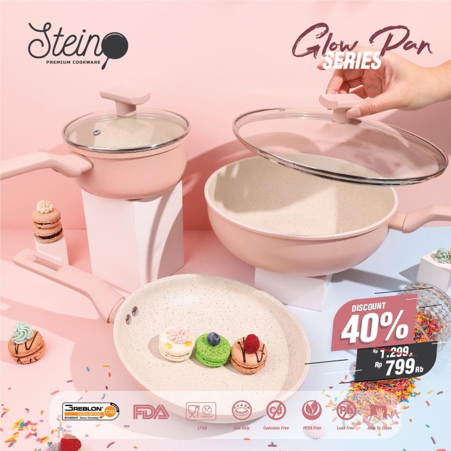Jual Stein Cookware - Glow Pan Series / Glowpan Series Panci Set Marble ...