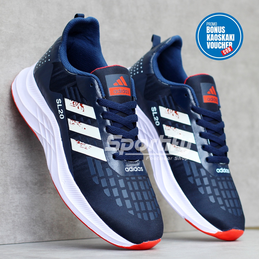 Jual SEPATU SNEKAERS RUNNING PUTIH ADIDAS SL20 SHOES MEN LARI PRIA ...