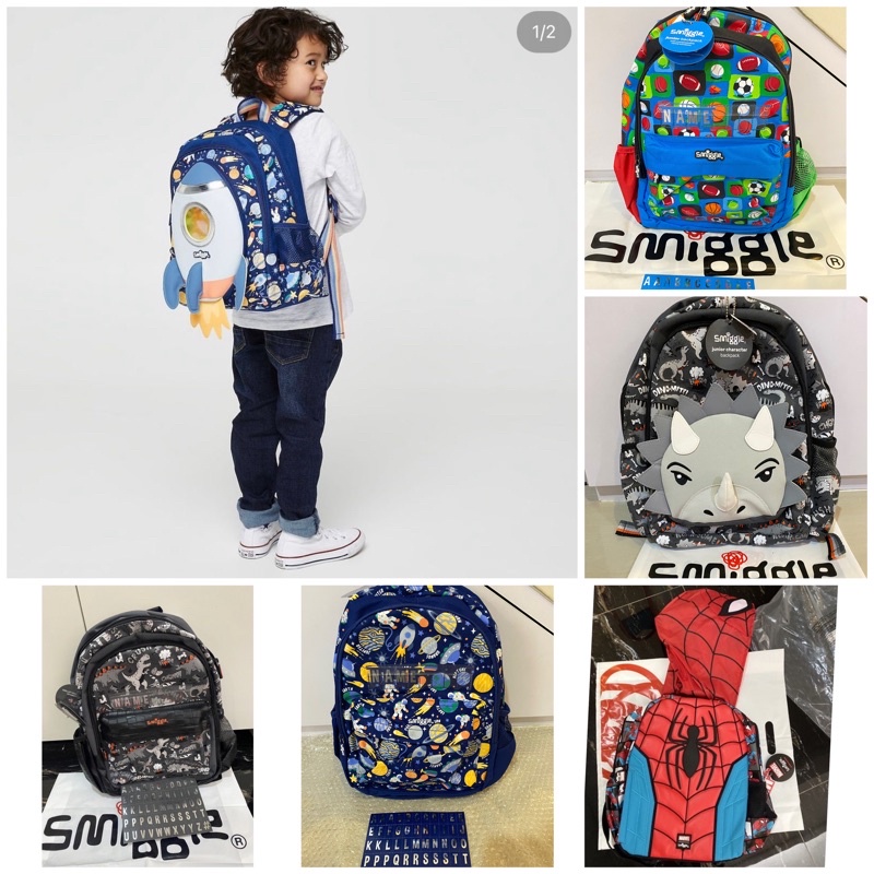 Jual NEW Smiggle Backpack Bag Characters Hoodie Jubah Junior Tas Ransel ...