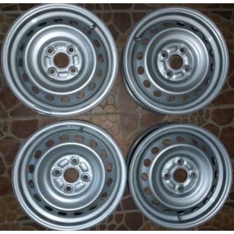 Jual velg kaleng r14 pcd 100 brio calya sigra ayla vios jazz civic ...