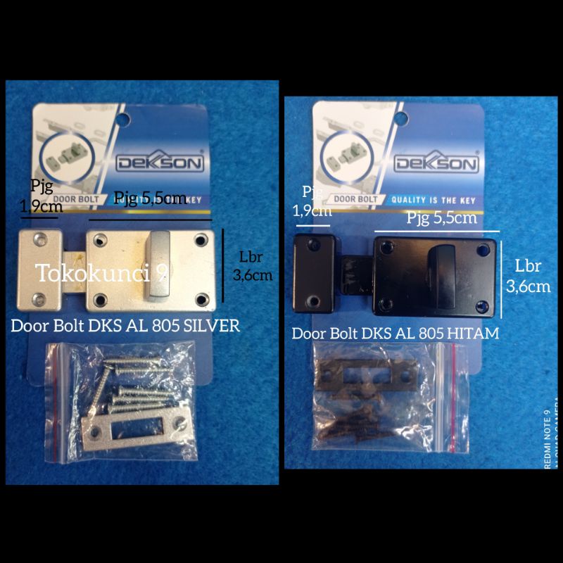 Jual Slot Pintu Almunium Grendel Almunium Dekson Door Bolt DKS AL 805 ...