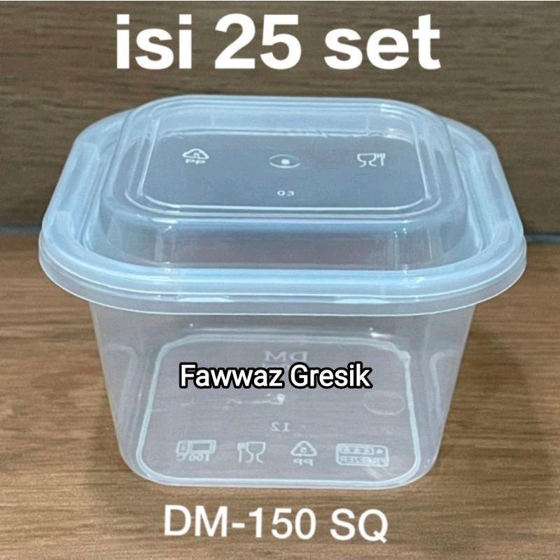 Jual THINWALL DM 150 ML Plastik Cup Pudding Kotak Persegi MINI / 150ML Square Mini / ISI 25 Set ...