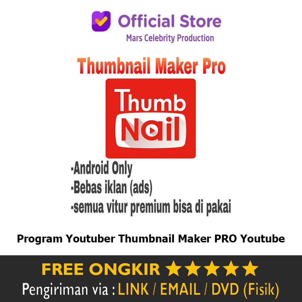 Jual Program Youtuber Thumbnail Maker PRO Youtube - APK Android Pembuat Video Thumbnail | Shopee ...