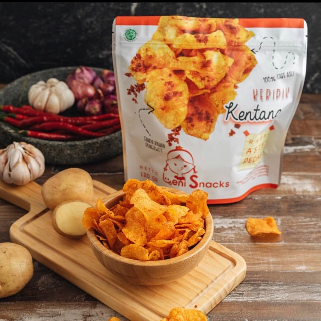Jual New Pack Keripik Kentang Asin pedas / Potato Chips | Shopee Indonesia