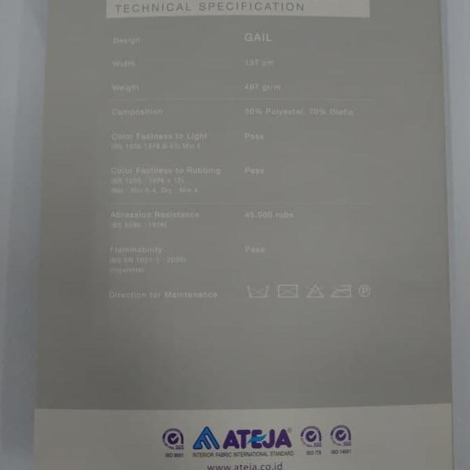 Jual Kain Ateja Fabric - Gail (Interior, Furniture, Sofa, Partisi ...