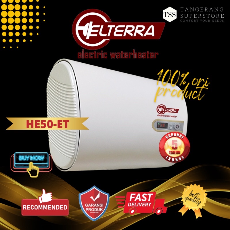 Jual Electric Water Heater Elterra HE50-ET 50liter PEMANAS AIR HE50 ET ...