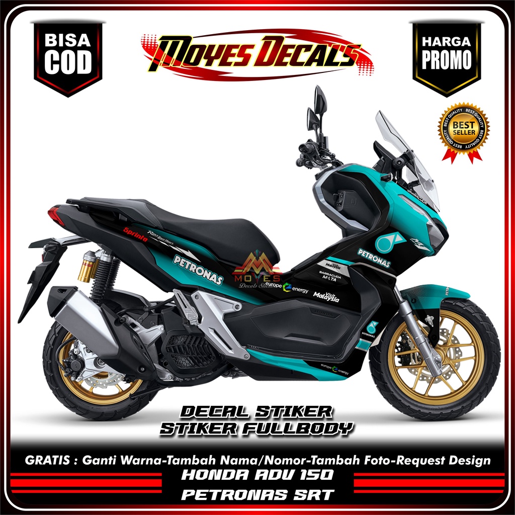 Jual Sticker Motor DECAL Honda ADV 150 Motif Petronas, Sticker Decal ...