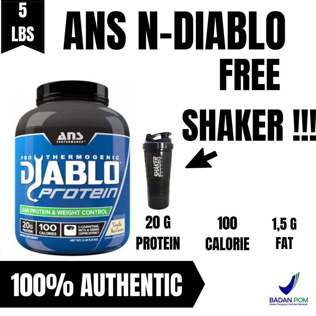 Jual ANS DIABLO WHEY PROTEIN+FAT BURNER 4 LBS BPOM ORIGINAL | Shopee ...