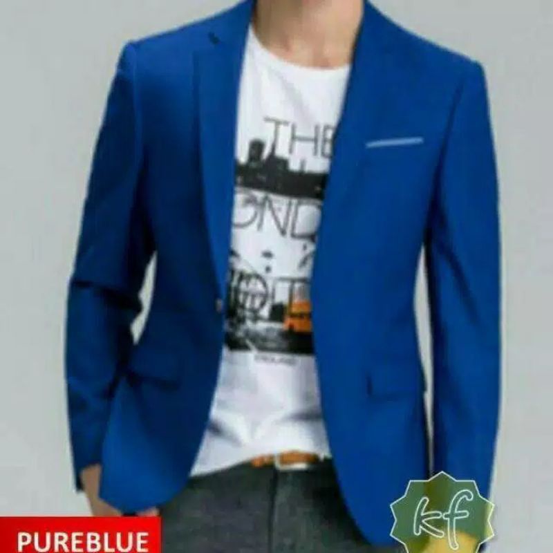 Jual Jas Blazer Warna biru muda Jas Biru BCA | Shopee Indonesia