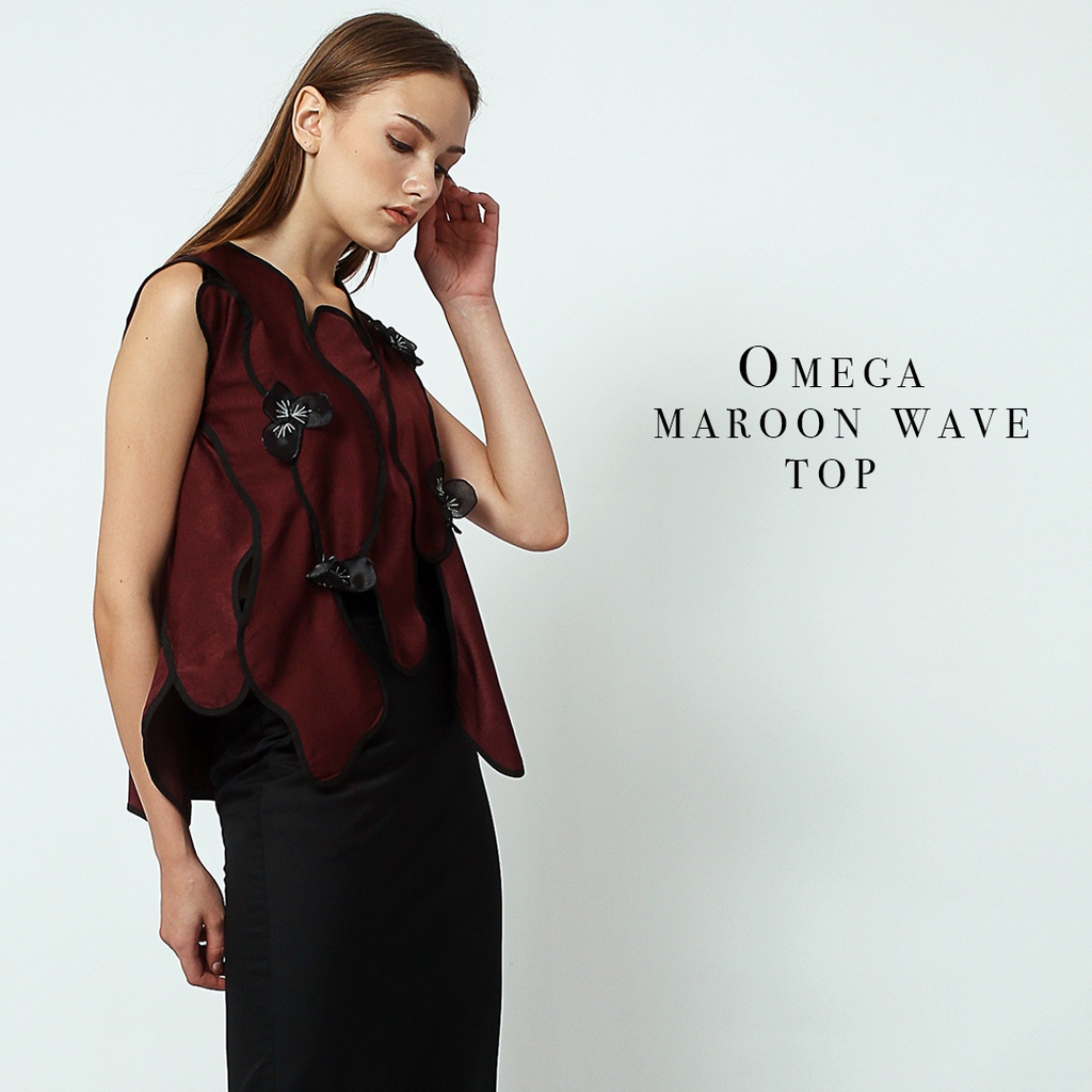 Jual SEVATURE SS22 - Omega Maroon Wave Top | Shopee Indonesia