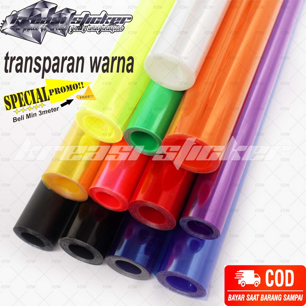 Jual STIKER SKOTLET TRANSPARAN WARNA WARNI MERK MAXDECAL | Shopee Indonesia