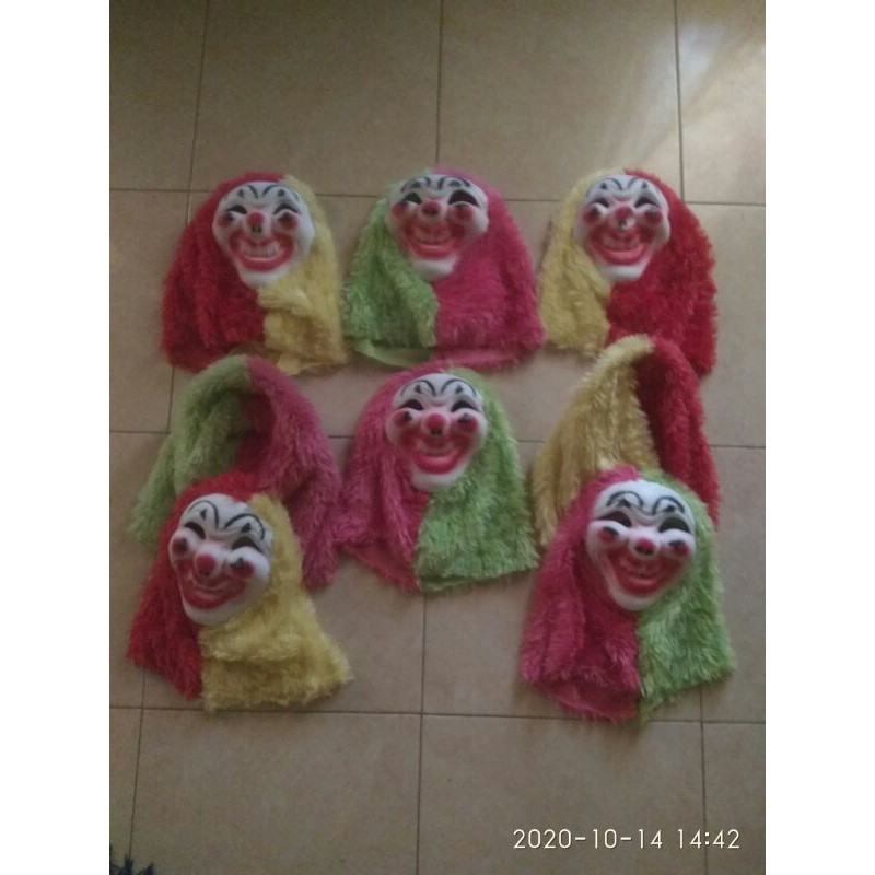Jual topeng badut motif topeng dangdut Topeng tebak-tebakan wajah teman ...