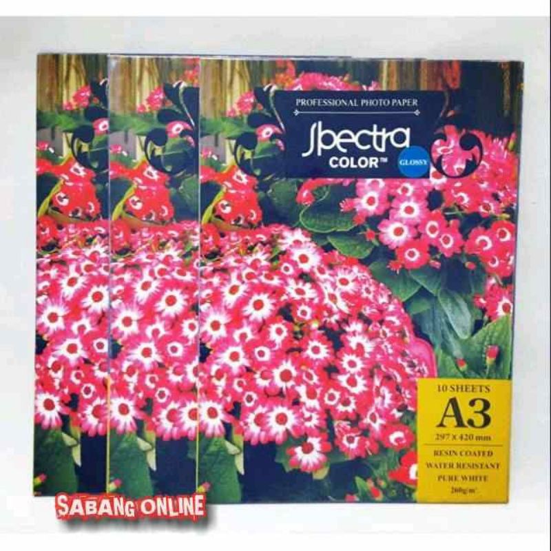 Jual PAPER SPECTRA A3 GLOSSY / INJEKT PAPER GLOSY | Shopee Indonesia