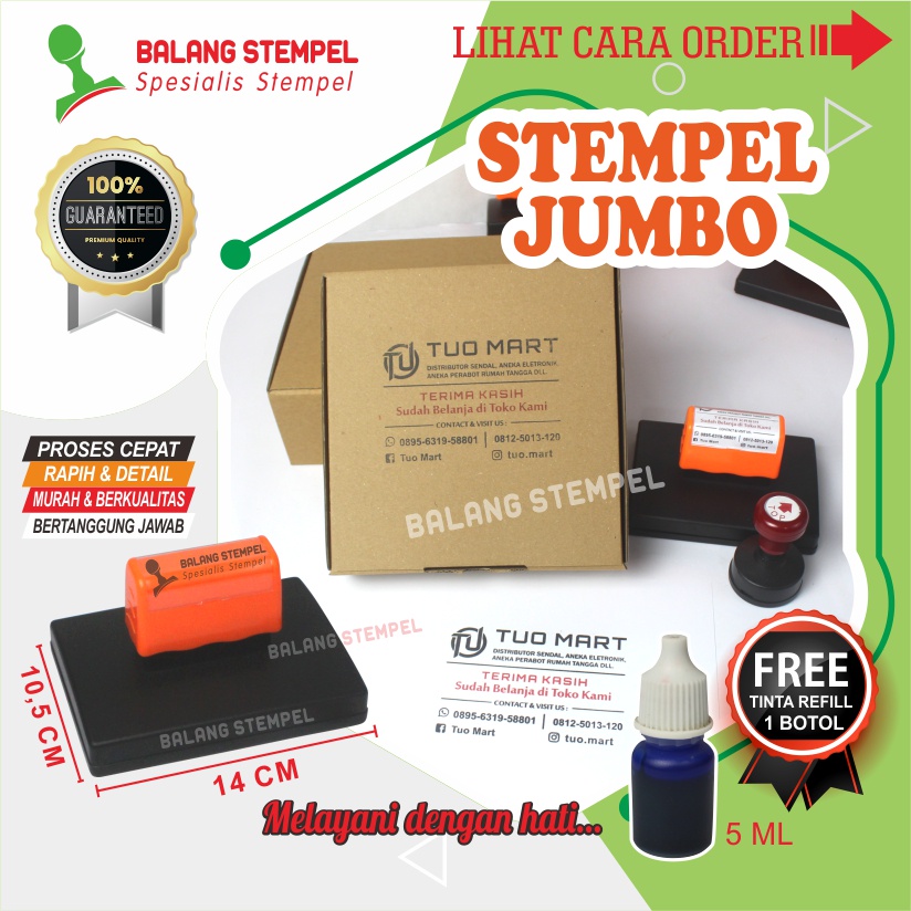 Jual Stempel Flash Custom Jumbo Stampel Cap Kardus Big Stamp Besar ...
