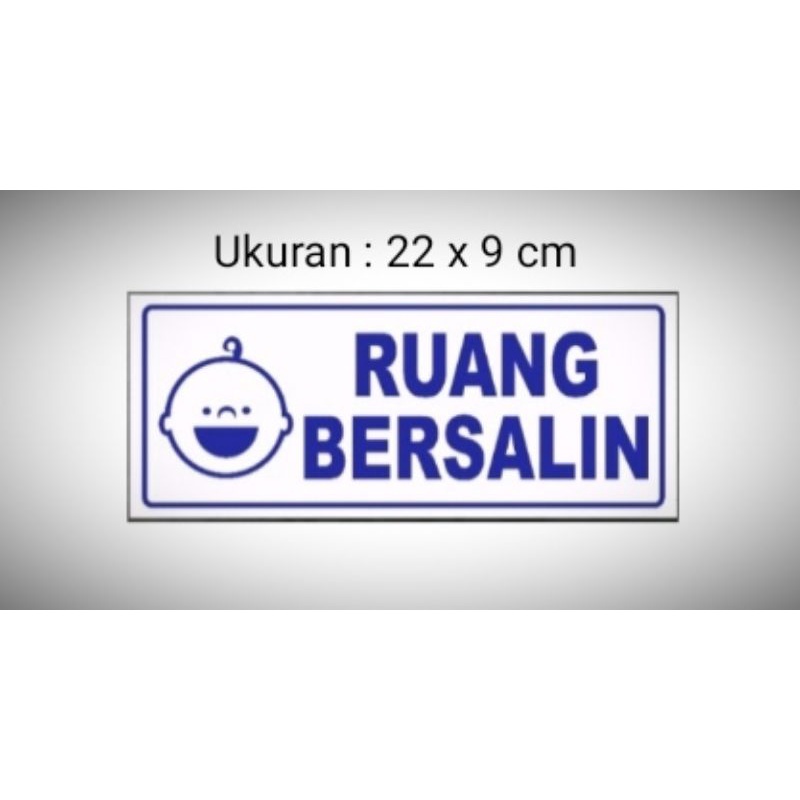 Jual Sign "Ruang Bersalin" Sign label Acrylic, Sign Board Akrilik ...