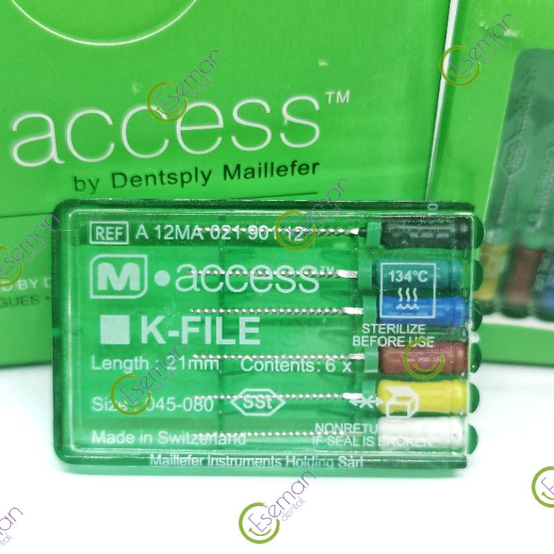 Jual Dentsply M-Access K-File 21mm 08 10 15-40 45-80 Jarum Endo KFile ...