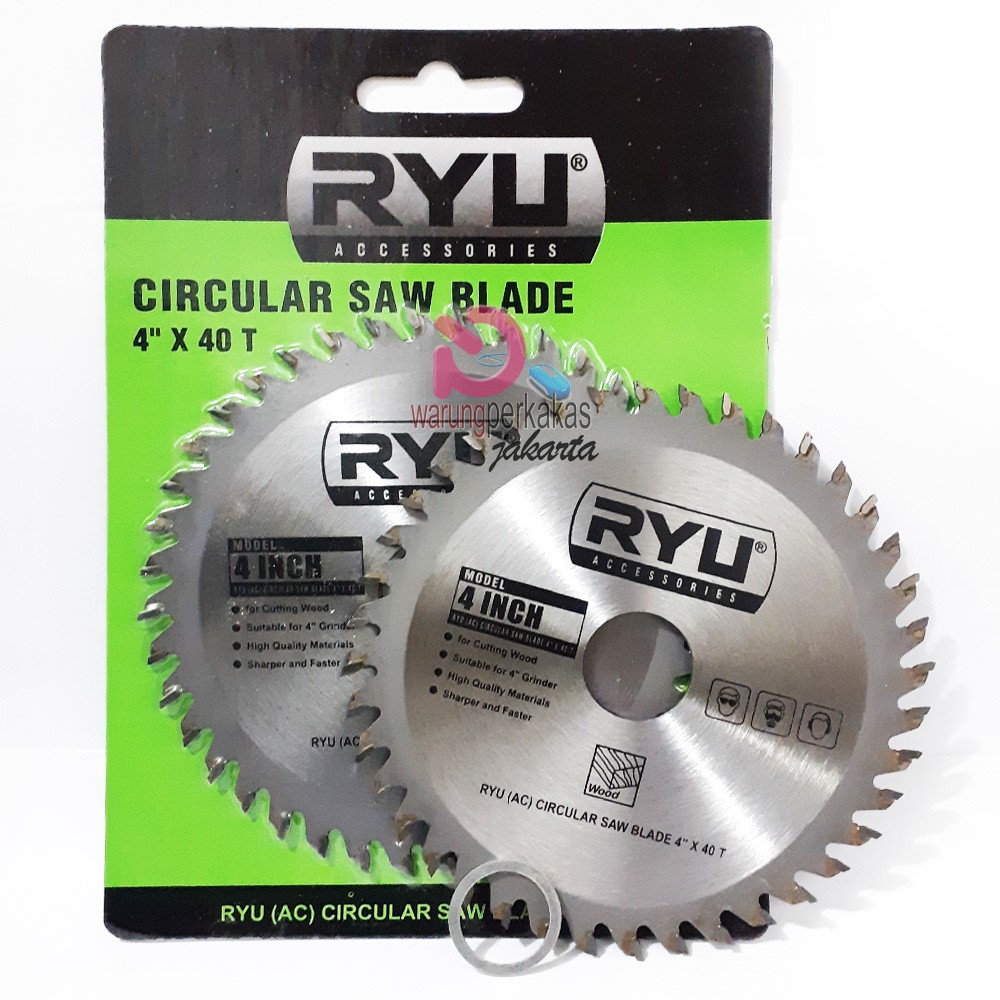 Jual RYU Circular Saw Blade 4" x 40T - Mata Potong Kayu Gurinda 100mm ...