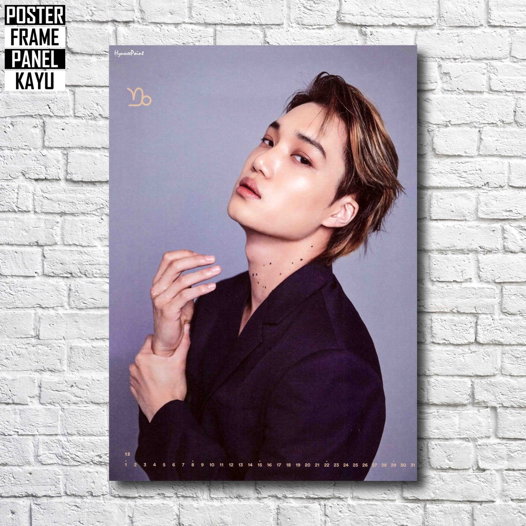 Jual Poster EXO Kai Seasons Greetings Frame Kayu Solid A4 KAI002 | Shopee Indonesia