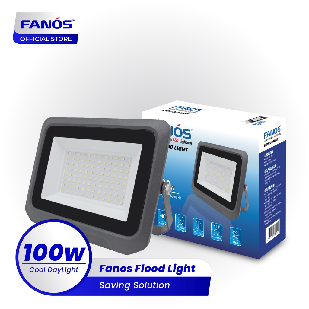 Jual FANOS Flood Light Lampu Sorot/Tembak LED 100 W - Cool DayLight | Shopee Indonesia