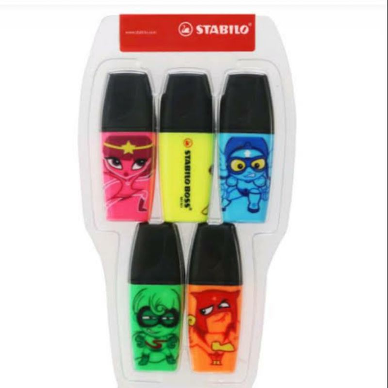 Jual Highlighter Stabilo Boss Mini Special Edition Mini Heroes | Shopee ...