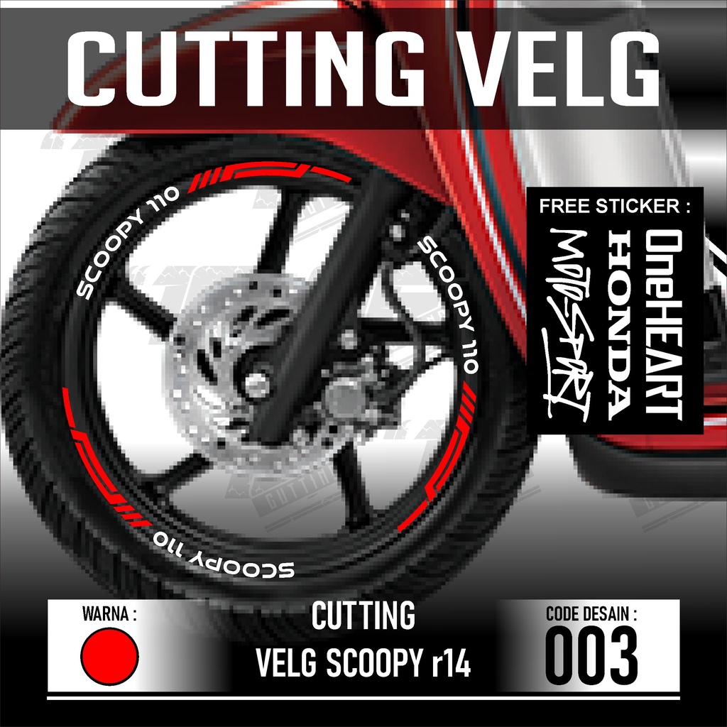 Jual Stiker velg Scoopy lis velg Scoopy stiker velg motor Scoopy list ...