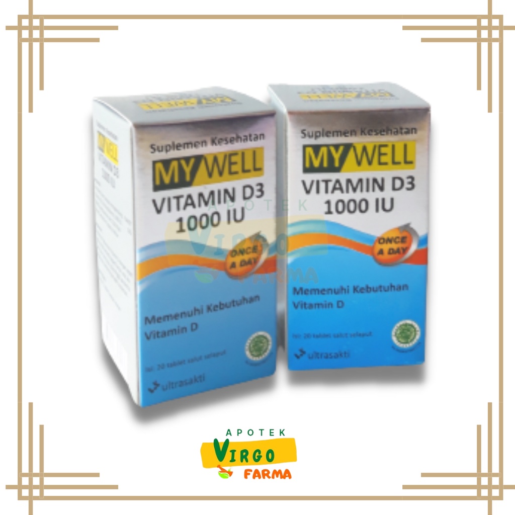 Jual Mywell Vitamin D3 1000 IU 20 Tablet | Shopee Indonesia