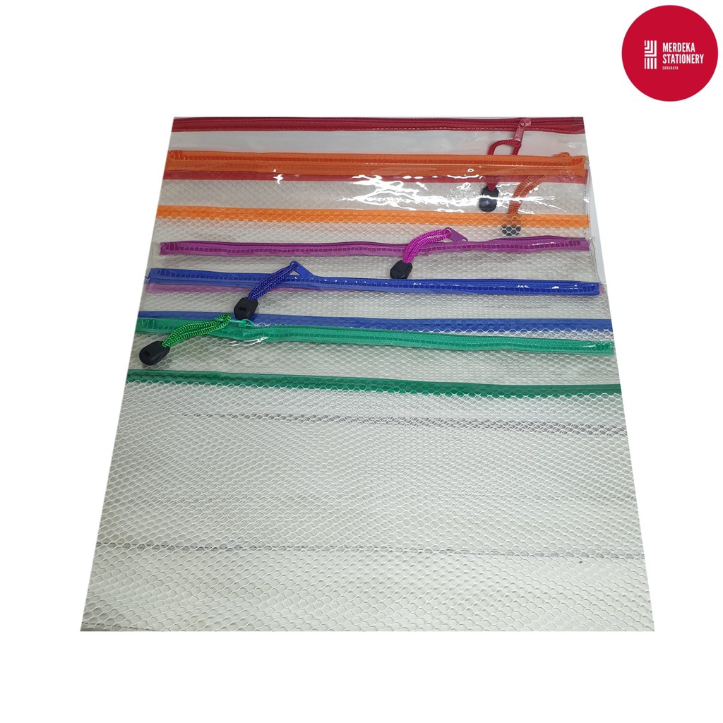 Jual File Organizer/Map Plastik Mika Tebal A4 Resleting+Jala Murah ...