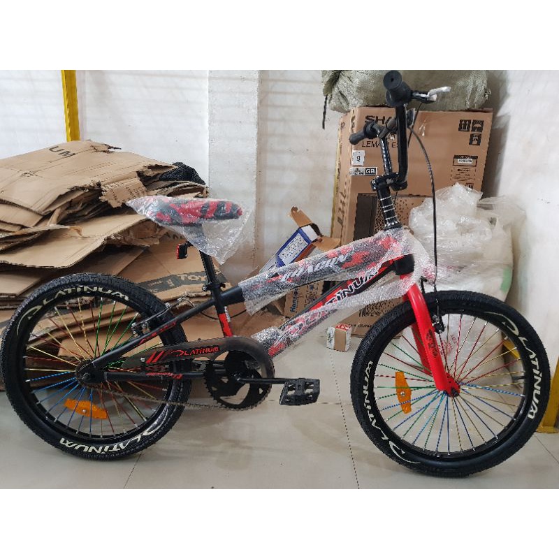 Jual Sepeda BMX 20 inch PLATINUM DRAGON ( Warna Merah / Red ) | Shopee ...