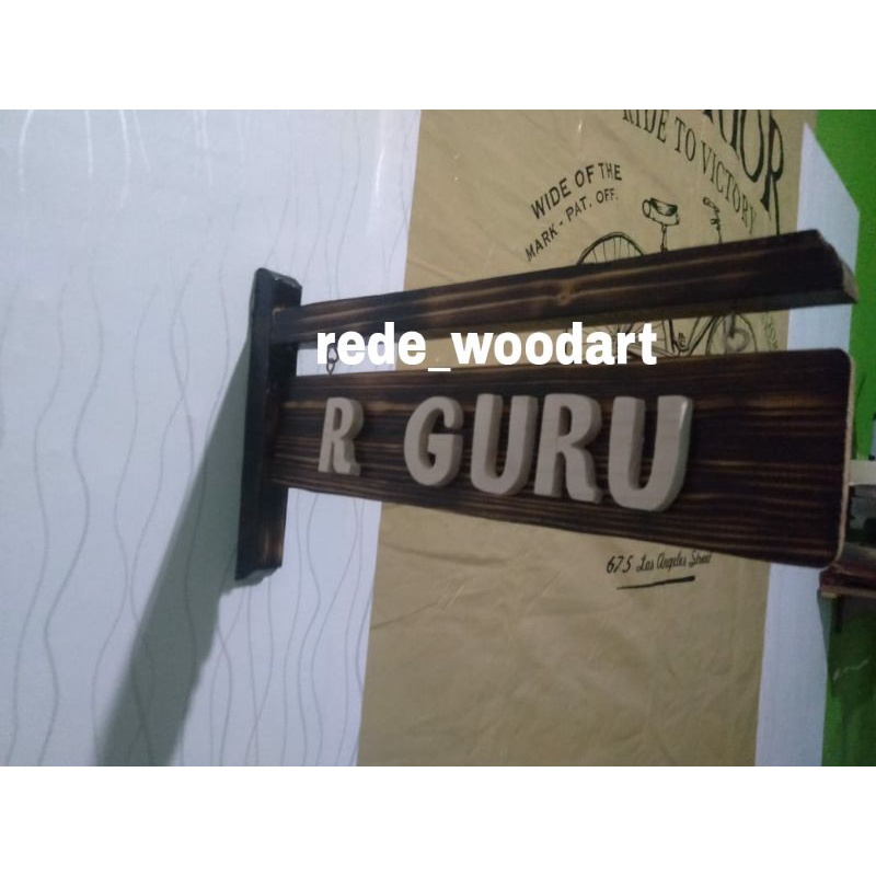 Jual Papan Nama Kayu Ruang Sekolah Ruang Kelas Ruang Kepala Sekolah ...