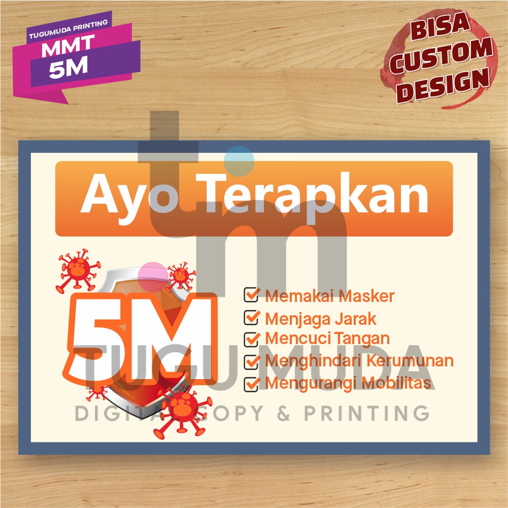 Jual Cetak Spanduk|Banner|MMT - TERAPKAN PROKES 5M - MASKER COVID ...