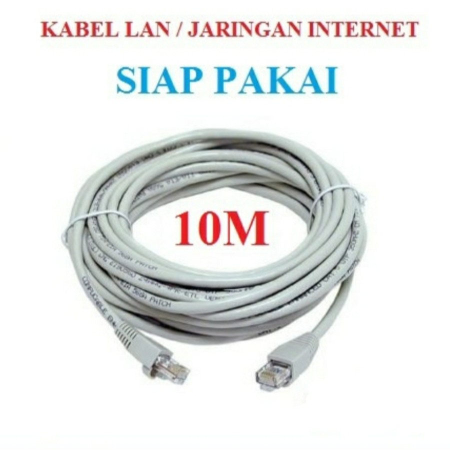 Jual KABEL LAN 10 METER CAT 5E UTP 10 M CABLE 10 METER | Shopee Indonesia
