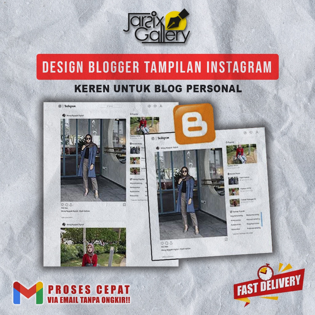 Jual Template Design Blogger Tampilan Instagram IG Keren untuk Blog ...