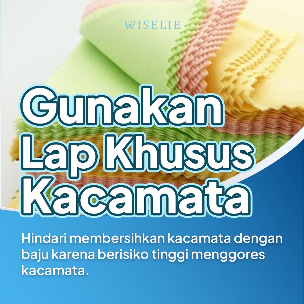 Jual Wiselie Lap Kacamata Premium Microfiber Pembersih Lensa 10x10 cm ...